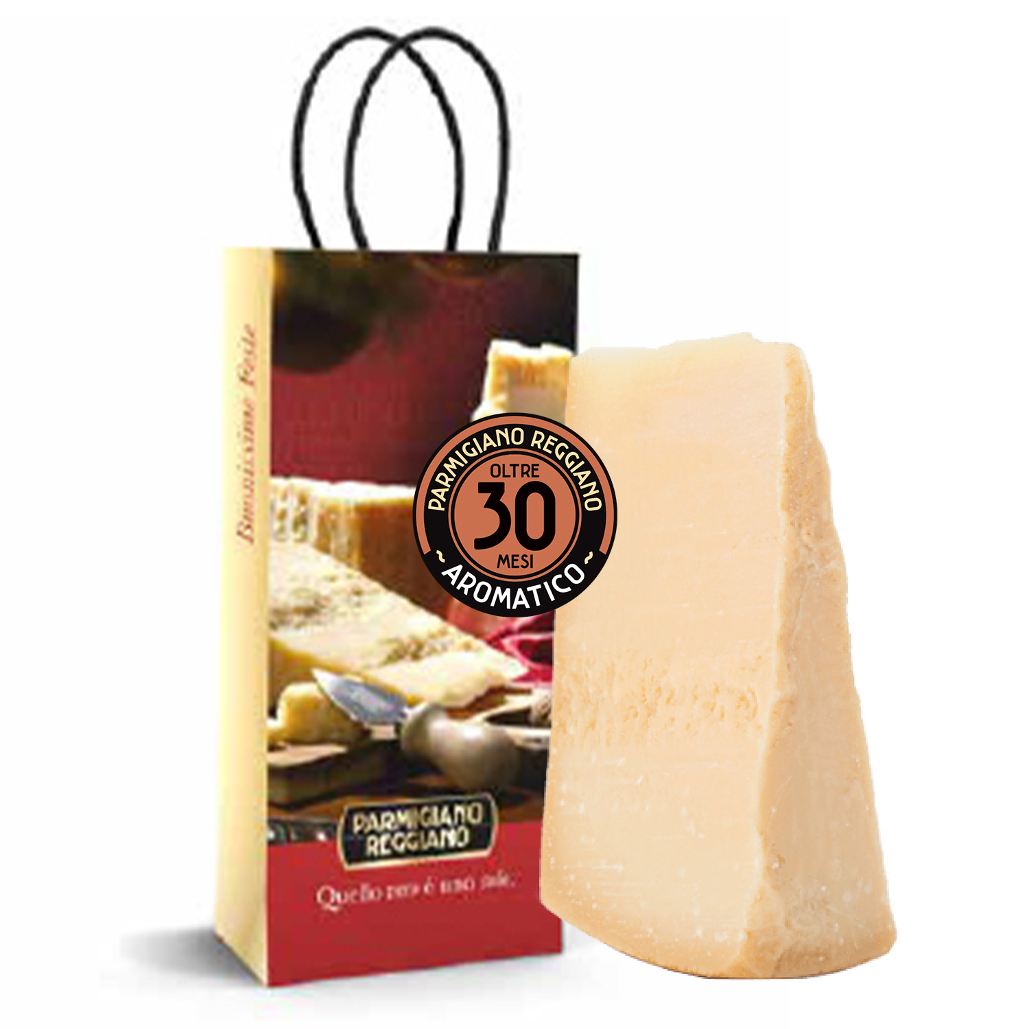 Parmigiano Reggiano D.O.P. 30 mesi (1Kg) con busta regalo - Caseificio ...